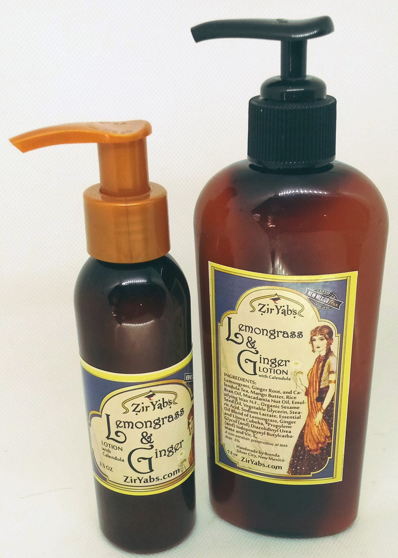 LEMONGRASS & GINGER BODY Lotion with Calendula - Ziryabs Body Brew