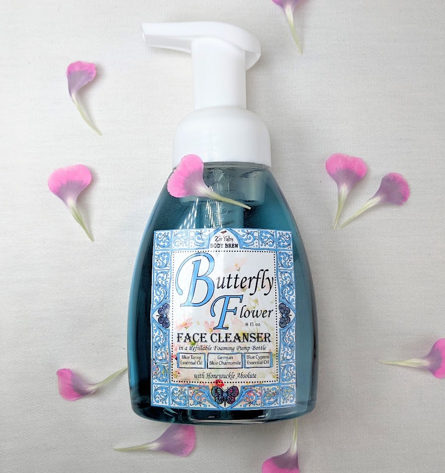 Blue Butterfly Pea Flower FACE CLEANSER with Honeysuckle Absolute ...